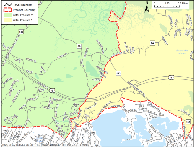 Voter Information Page - Town of Barnstable Precinct 1 Poll Times & Place